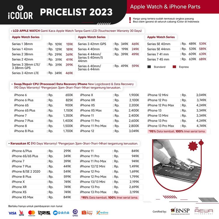 [UPDATED] PRICELIST iCOLOR 2023